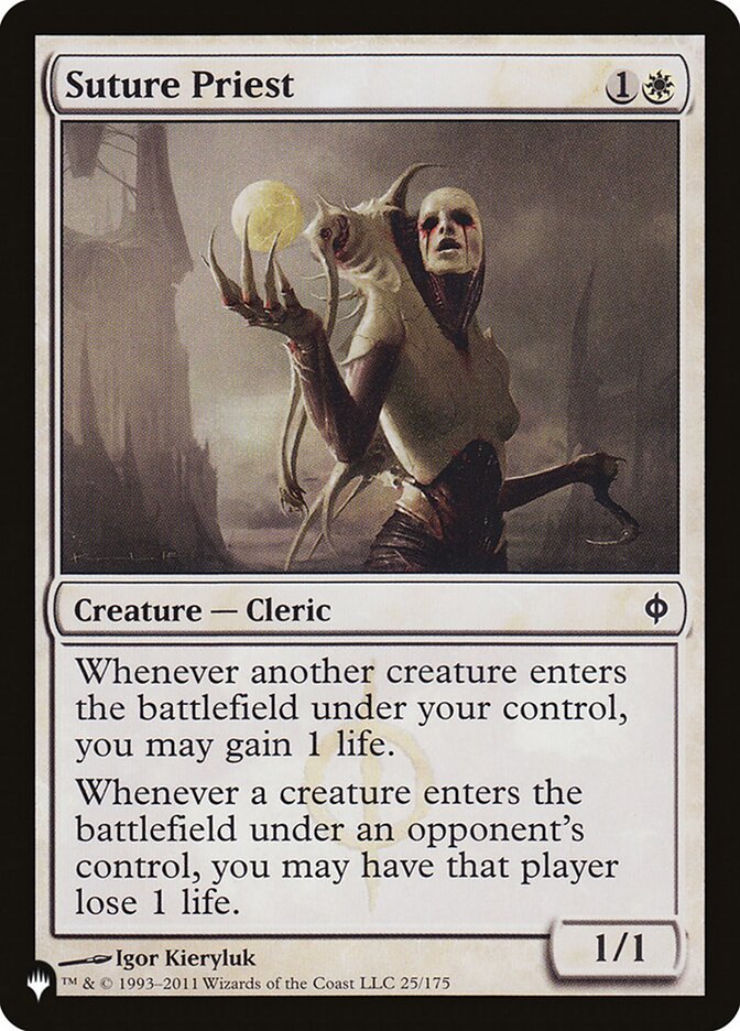 Suture Priest (NPH-C) List