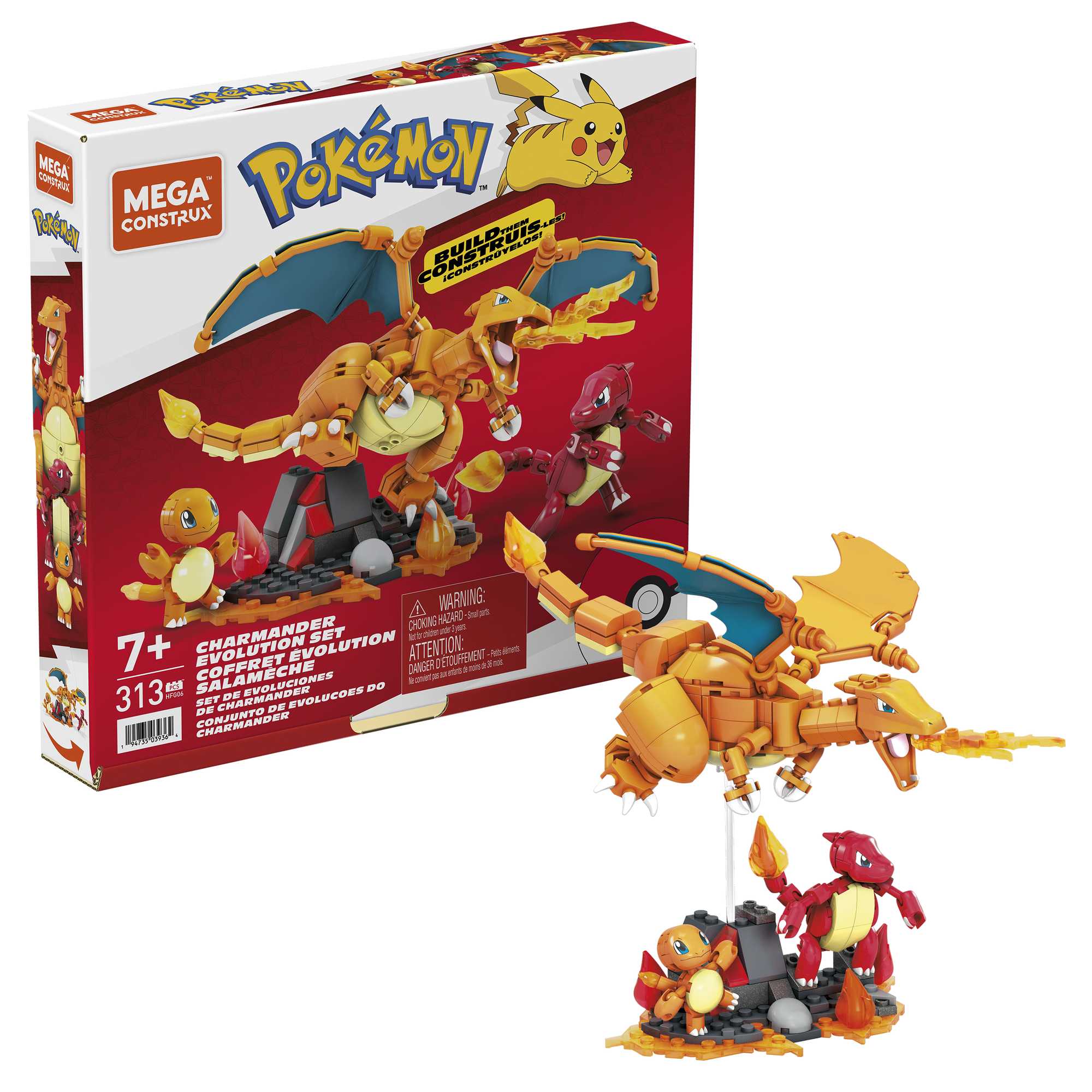 Mega Construx: Pokemon - Charmander Evolution Construct Set
